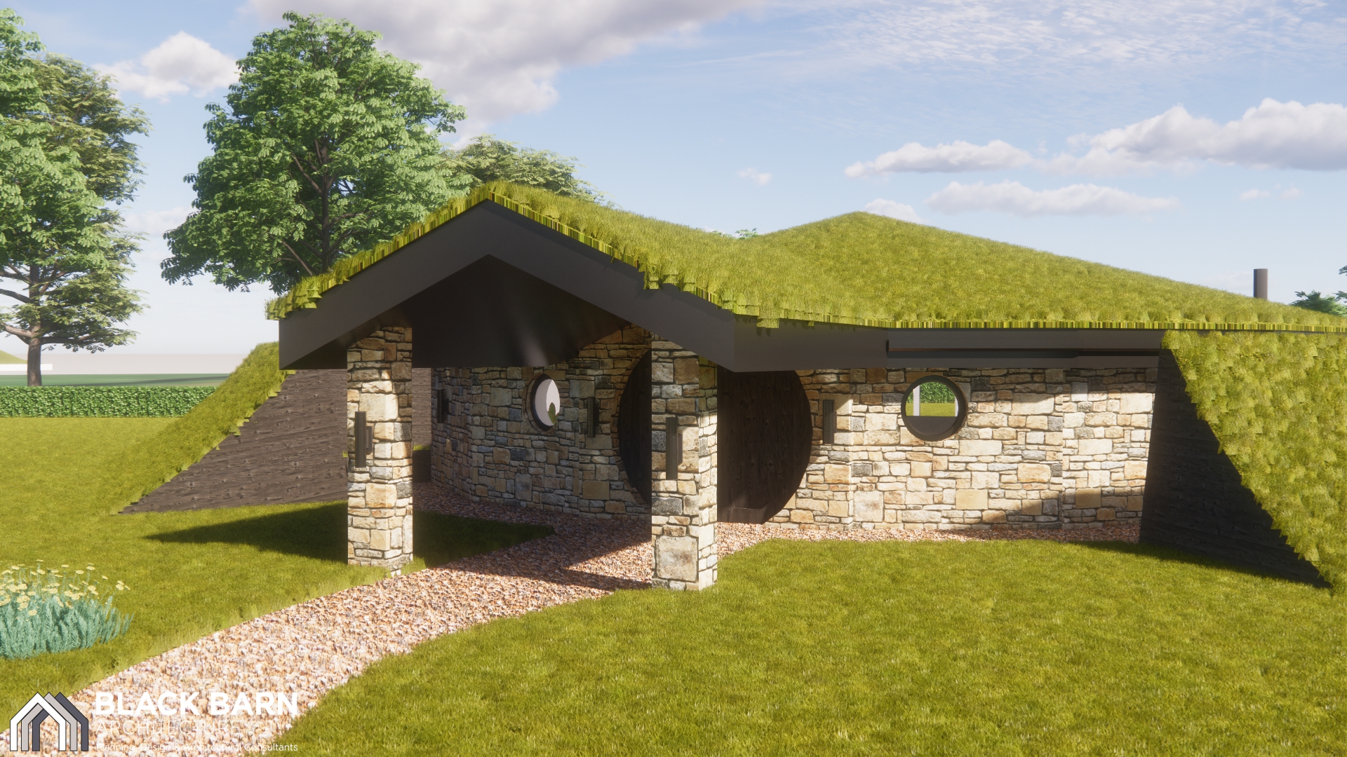 The Hobbit House: A unique circular roof held up with Posi-Joist ...